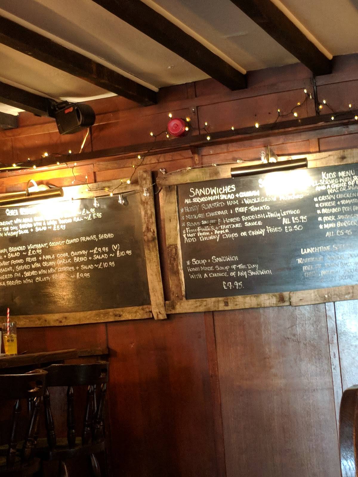 Menu at The Anchor Inn pub & bar, Tideswell