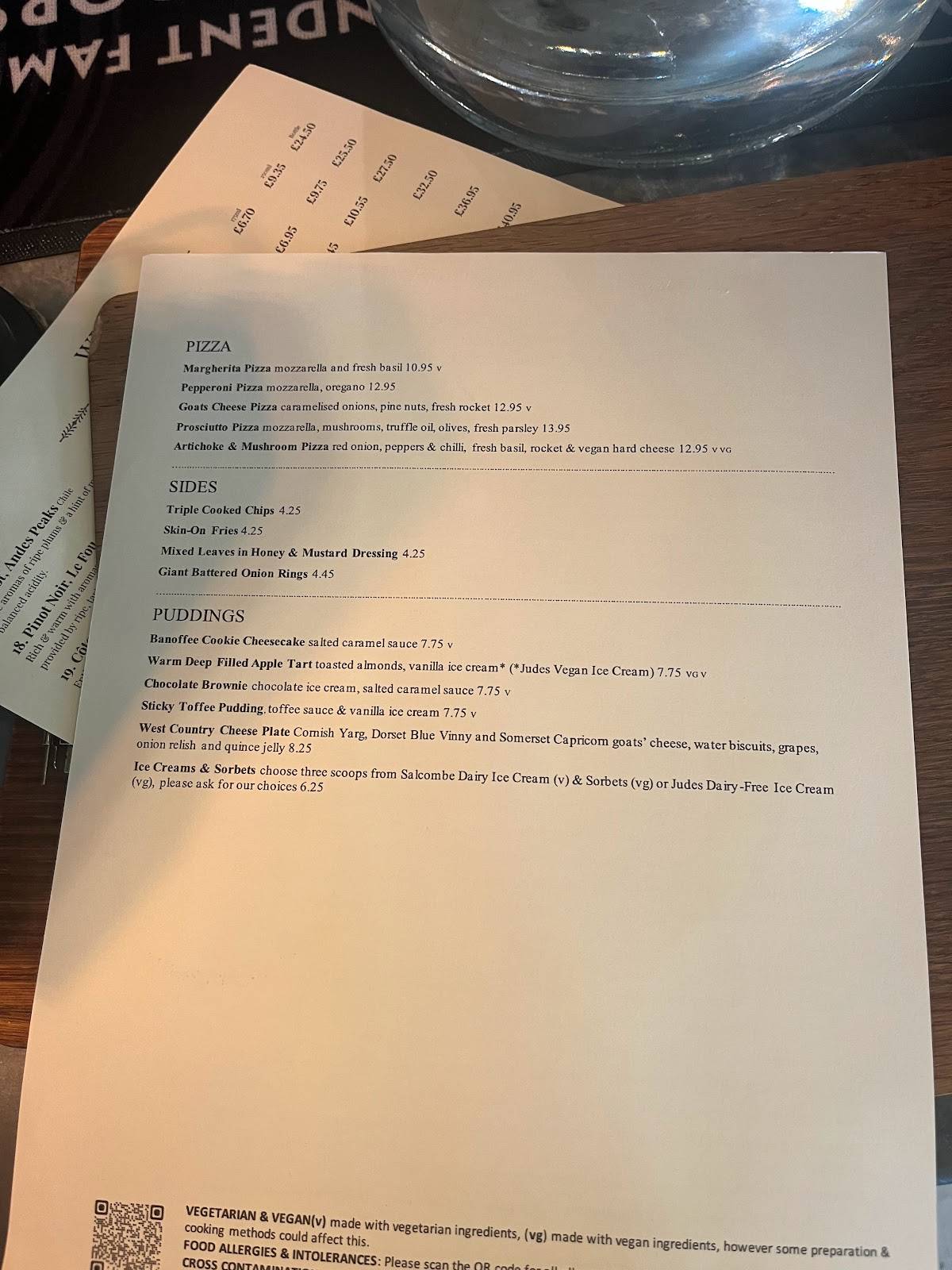 Menu at The Black Rabbit pub & bar, Arundel