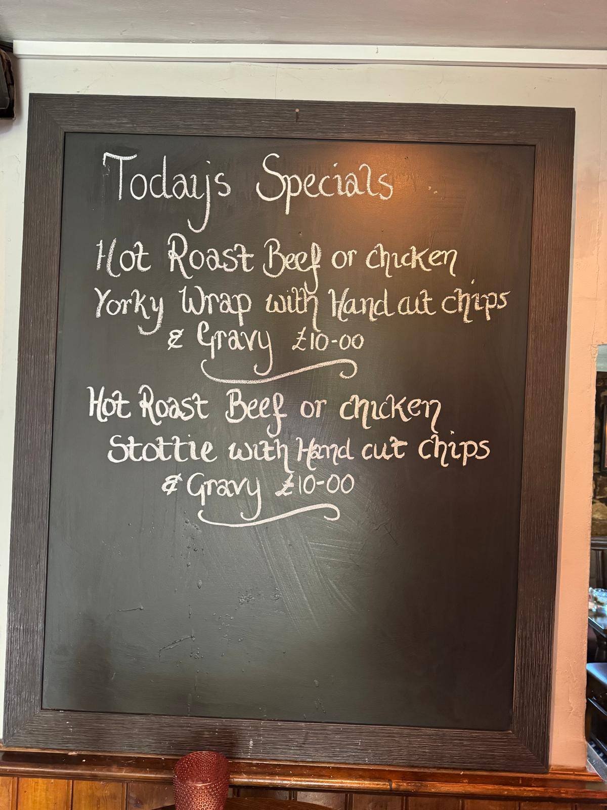 Menu at The Dun Cow, Bournmoor, County Durham pub & bar, Houghton le Spring