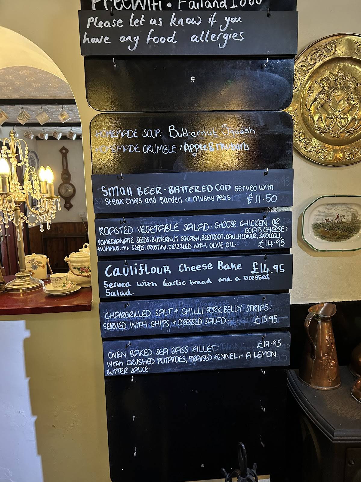 Menu at The Failand Inn pub & bar, Bristol