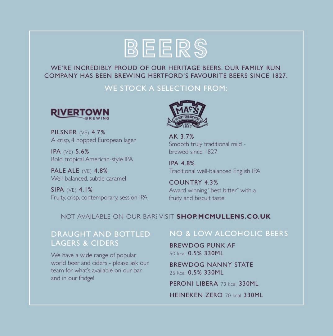 Menu at The Hare pub & bar, Harlow, 100 Hare St Springs