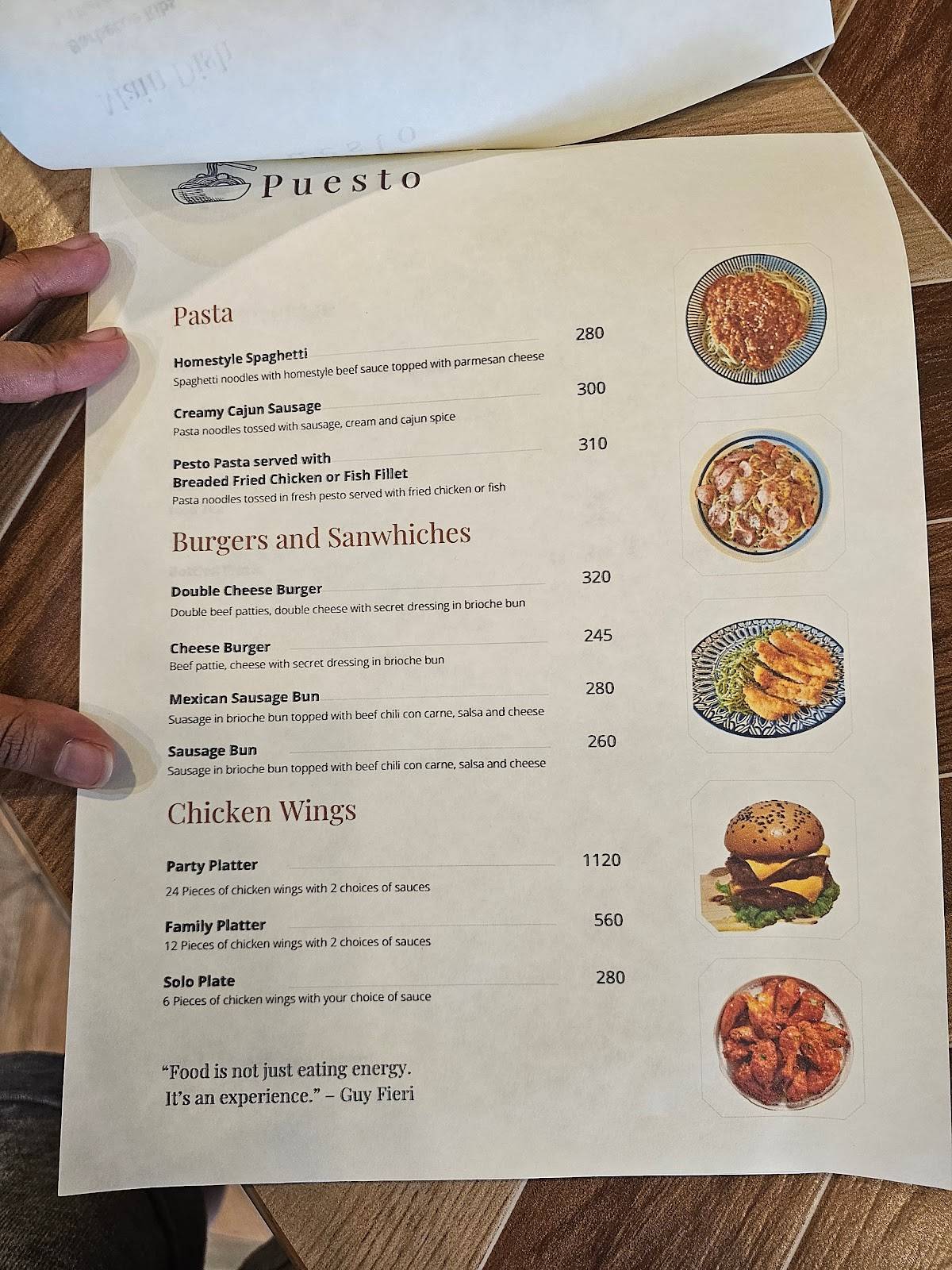 Menu at Puesto Modern Mexican Comfort Food restaurant, Quezon City, 106 ...