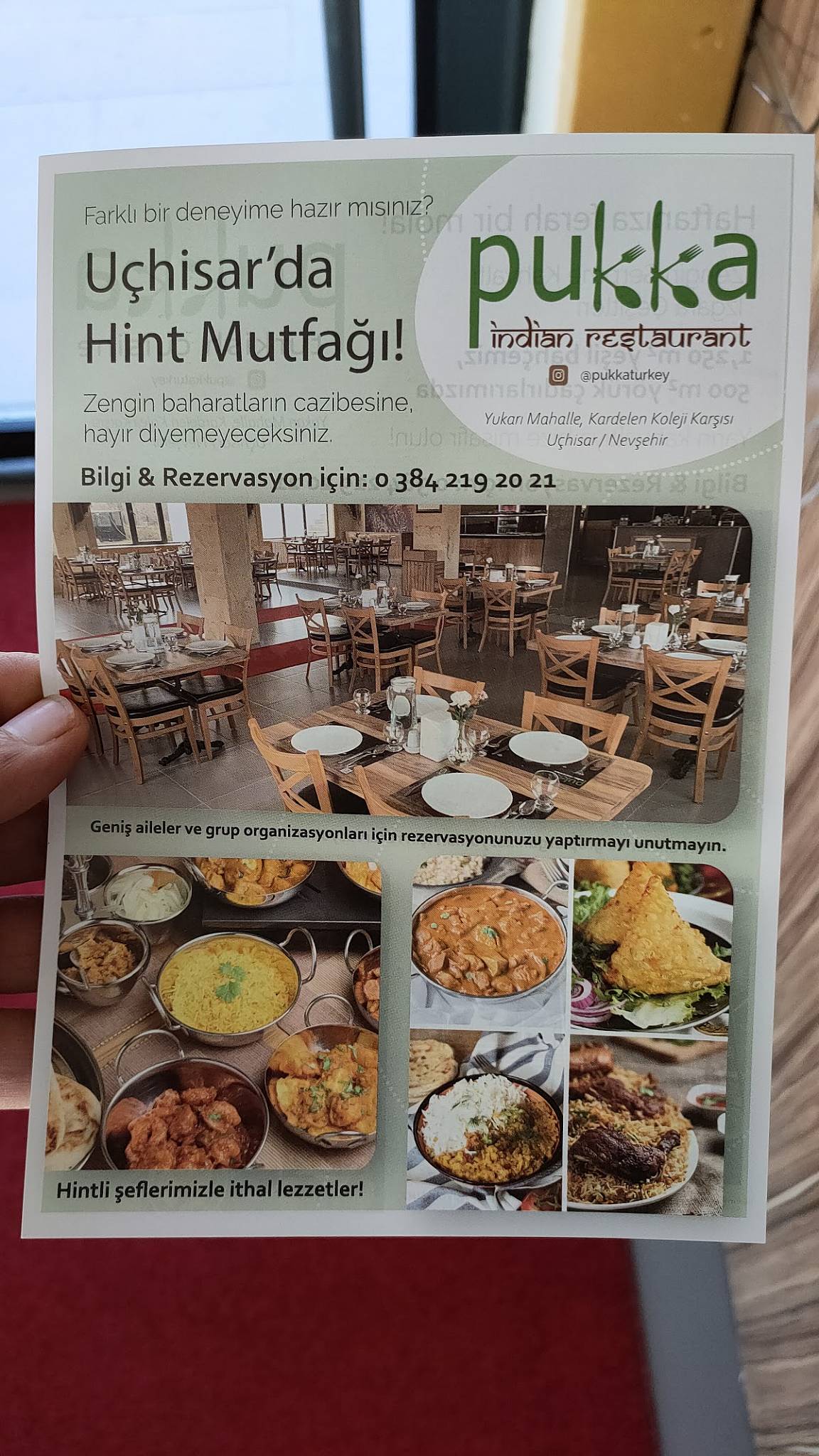Menu at Pukka Indian Restaurant Cappadocia, Uçhisar Belediyesi