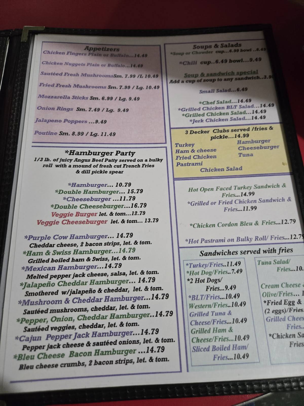 Menu at Purple Cow House of Pancakes restaurant, Fairfield, 6 Skowhegan ...