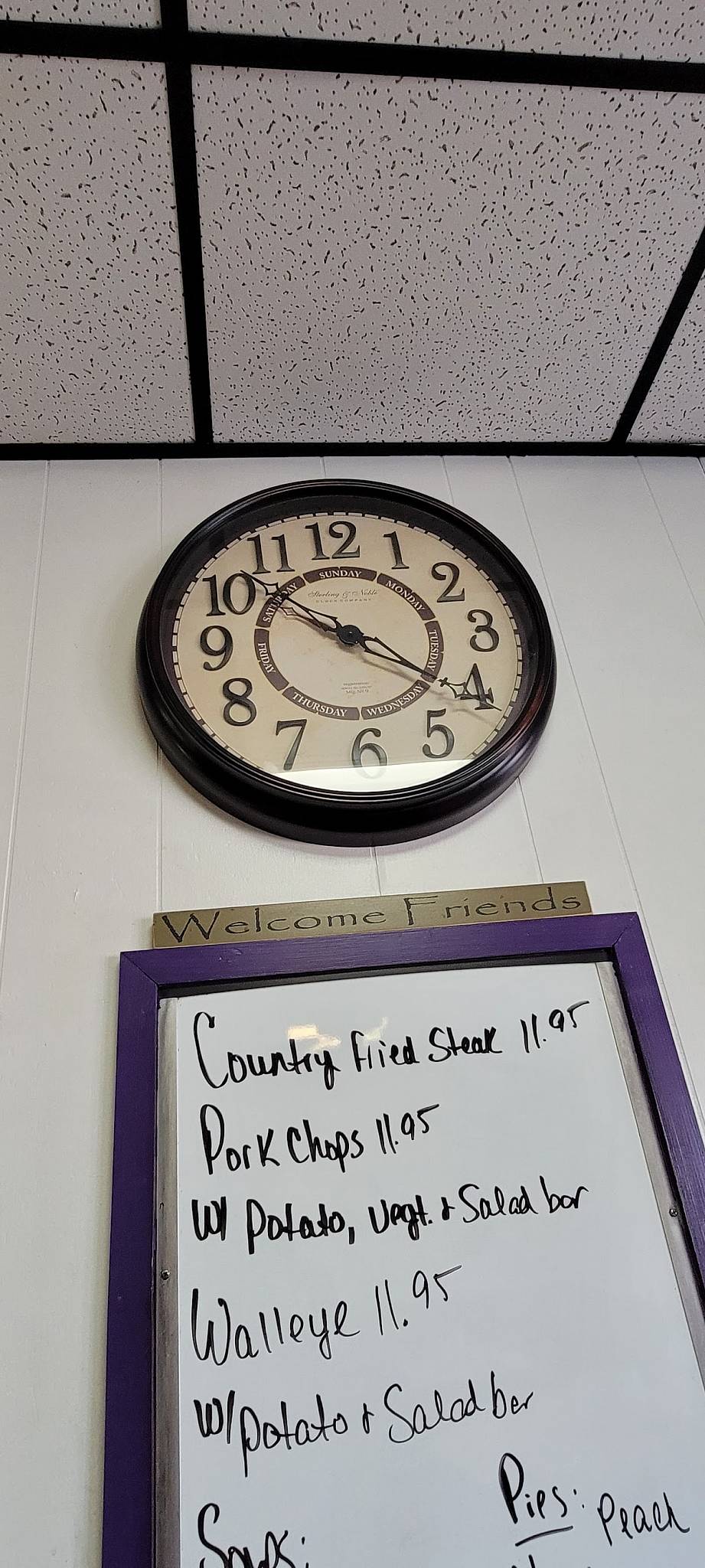 Menu at Purple Onion restaurant, Annawan