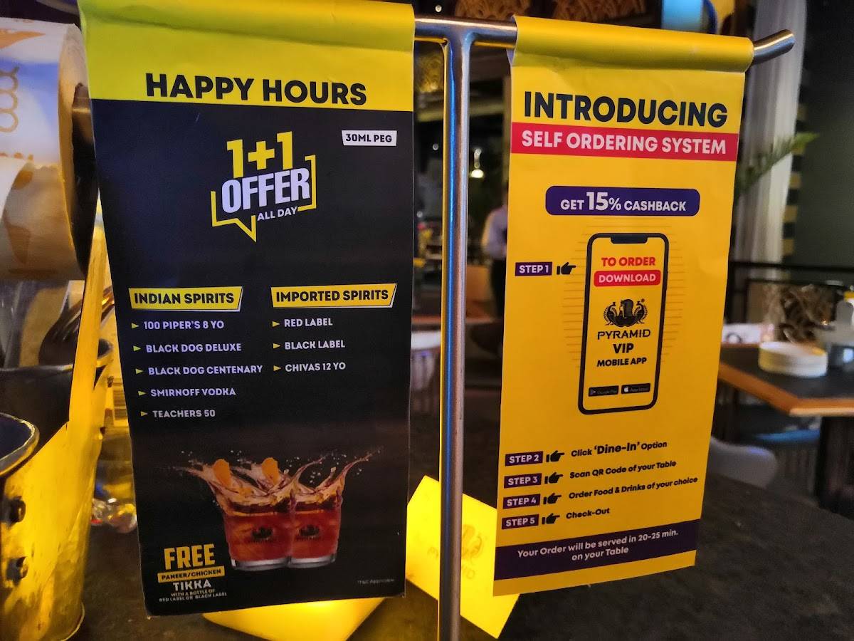 Menu at Pyramid Ludhiana Cafe Lounge Bar Microbrewery Nightclub Sky bar ...