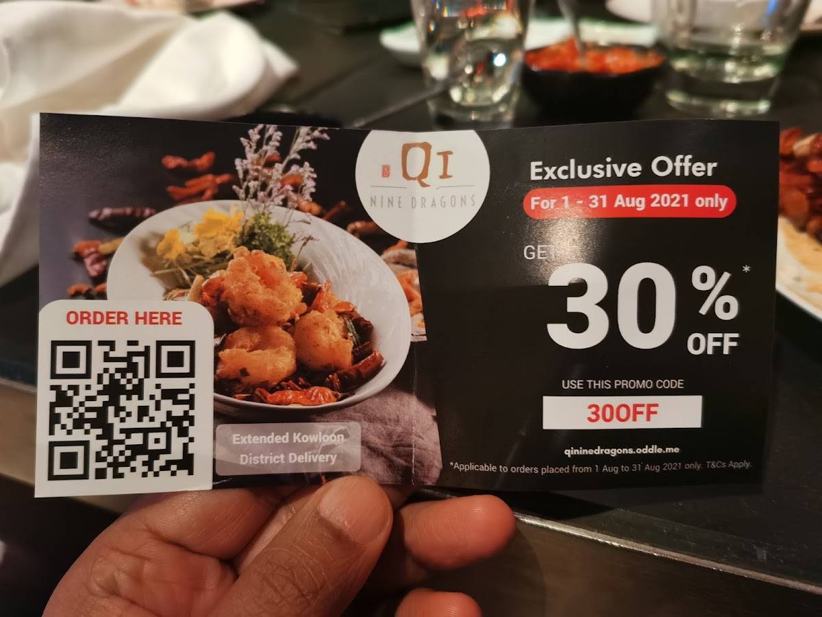 Menu at Qi - Nine Dragons restaurant, Hong Kong