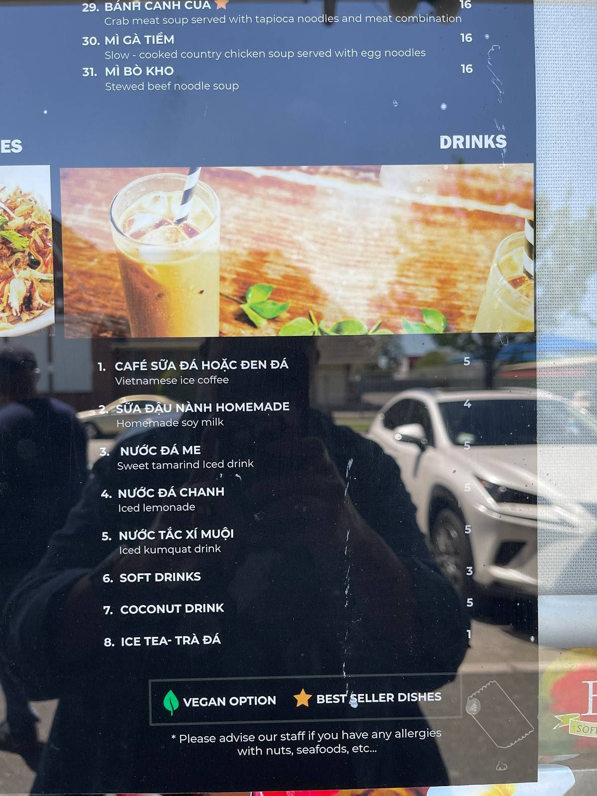 Menu at Quan Lua restaurant, Springvale