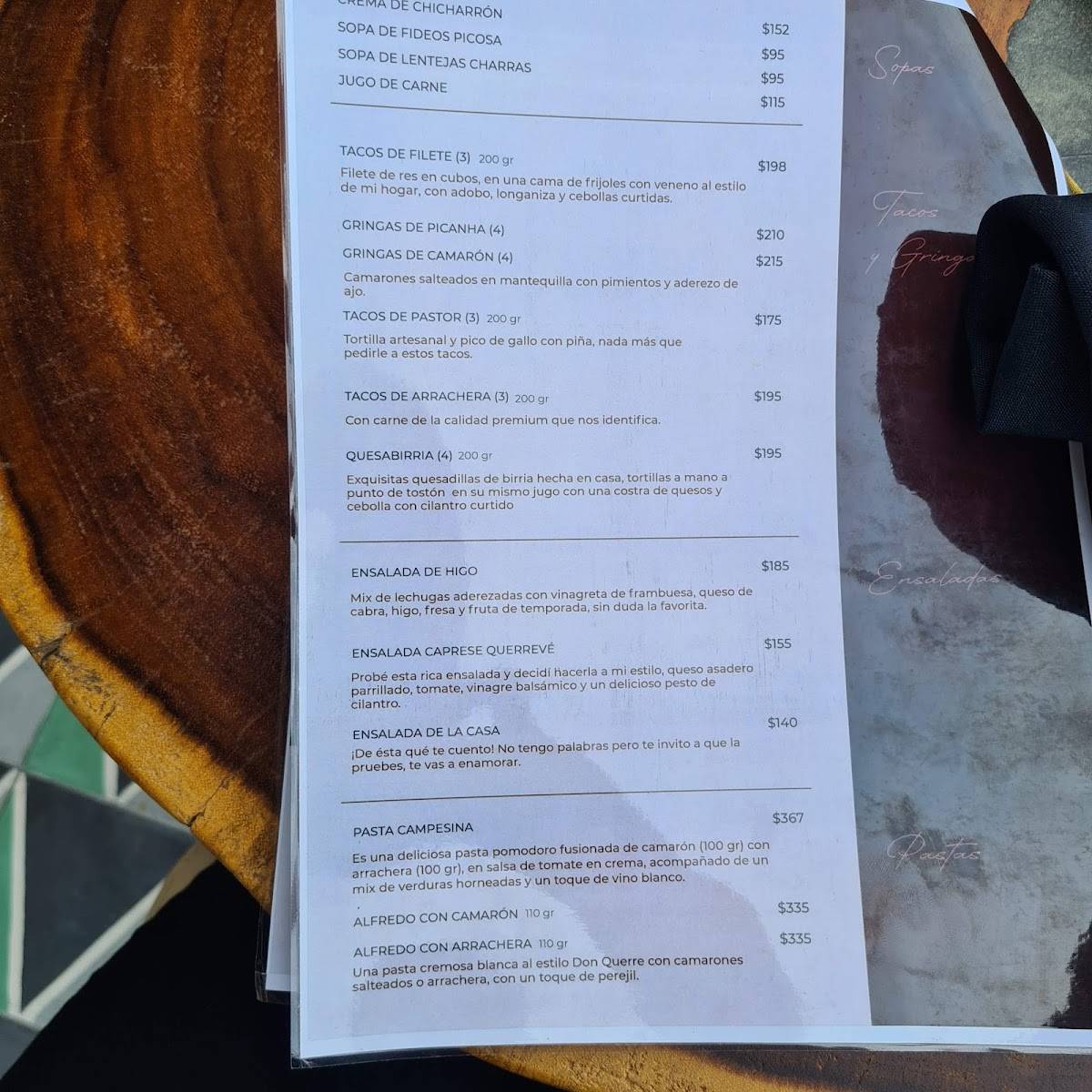 Carta del restaurante Querrevé Veracruz, Veracruz, Blvd Adolfo Ruiz ...