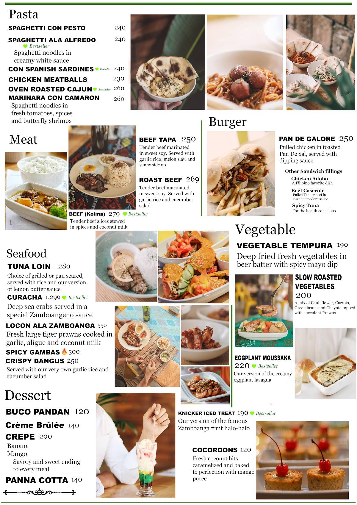 Menu at Palm Grill: Authentic Cuisine from South of Mindanao restaurant ...