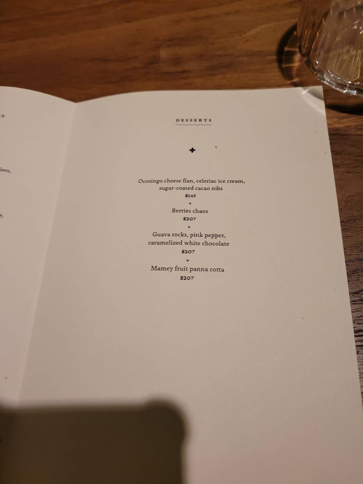 Carta del restaurante Quintonil, Ciudad López Mateos, Newton 55 Col ...