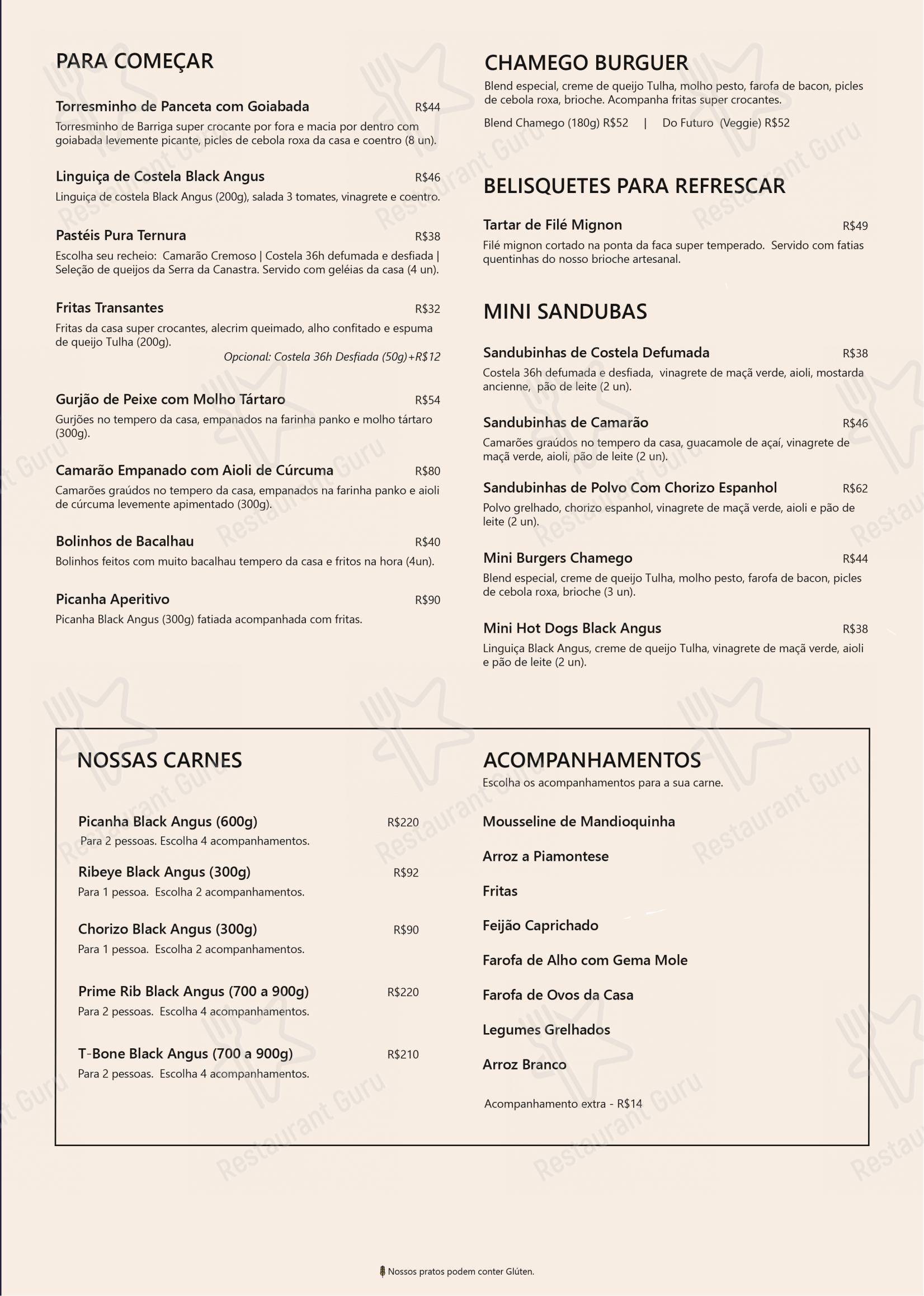Menu em Quiosque Chamego - Restaurante a beira mar, Rio de Janeiro