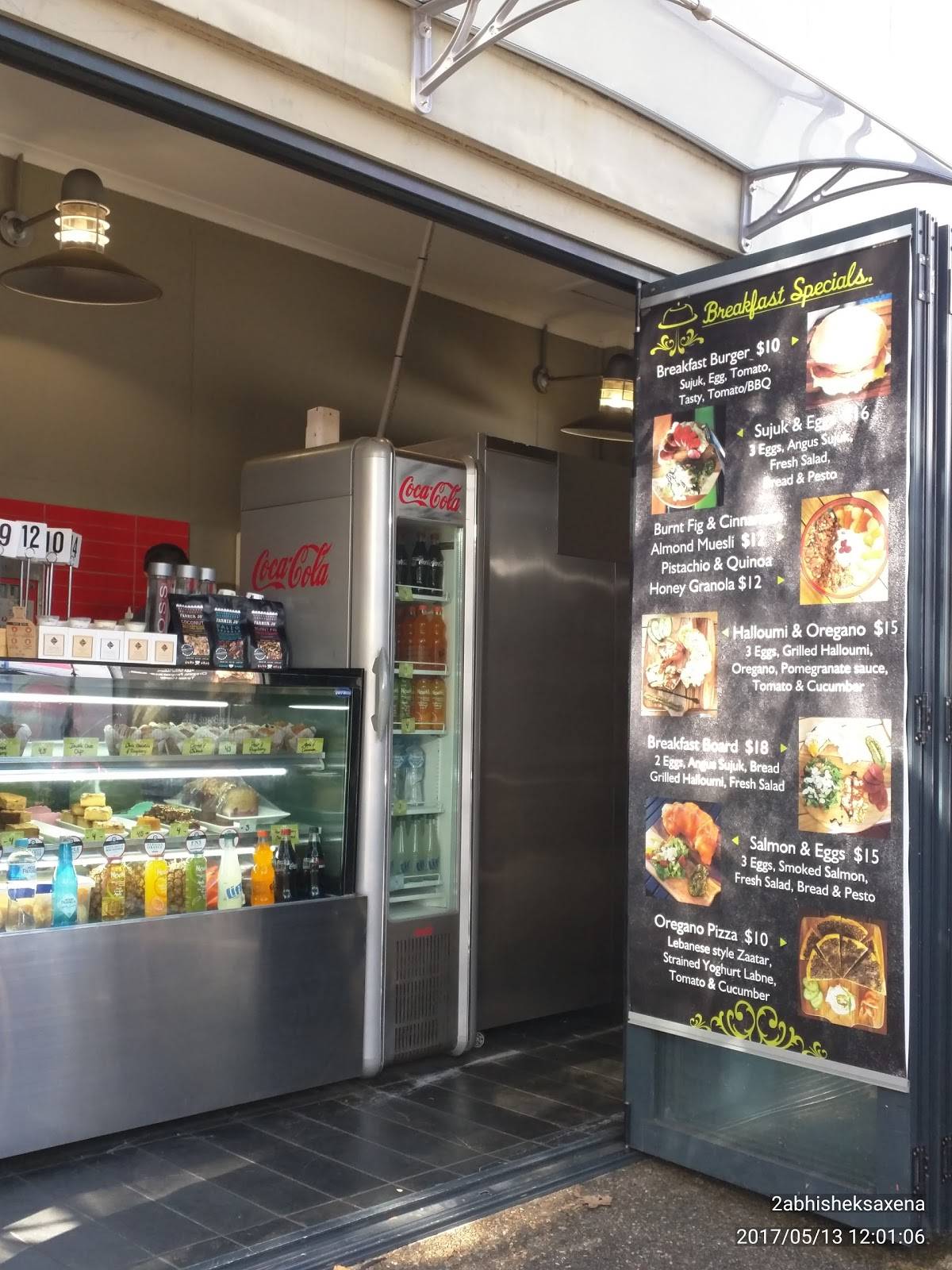 Menu at Praha @ UOW cafe, Keiraville