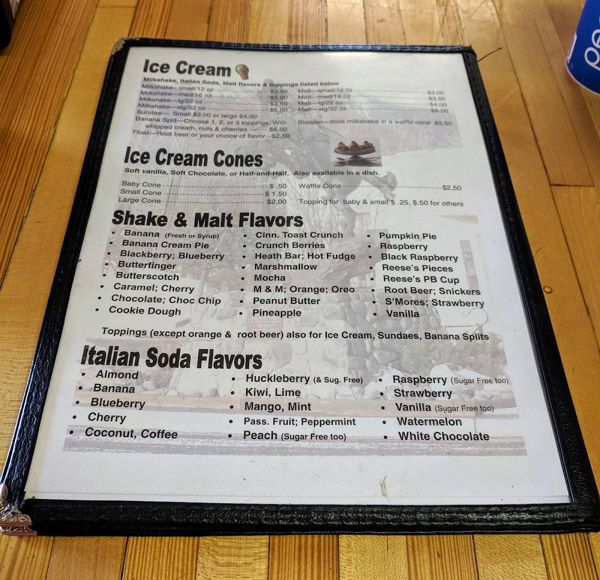 Menu at R&R Drive In restaurant, Joseph
