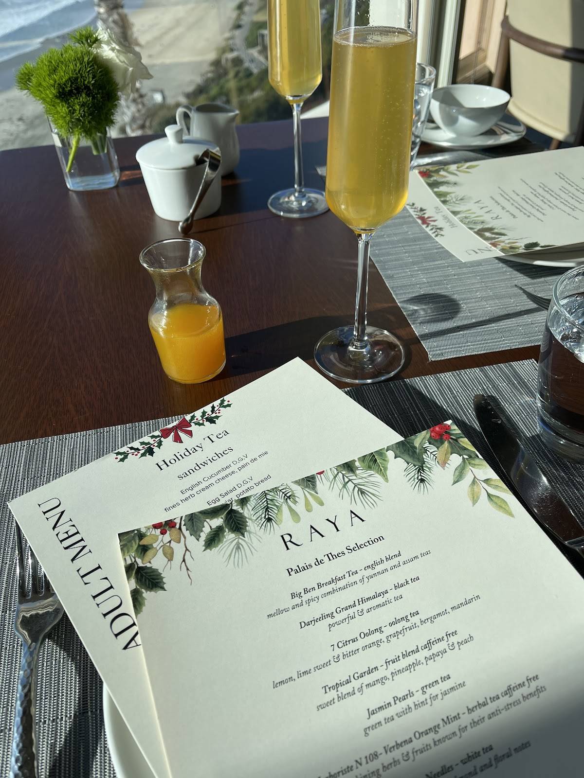 Menu at RAYA restaurant, Dana Point, 1 Ritz Carlton Dr