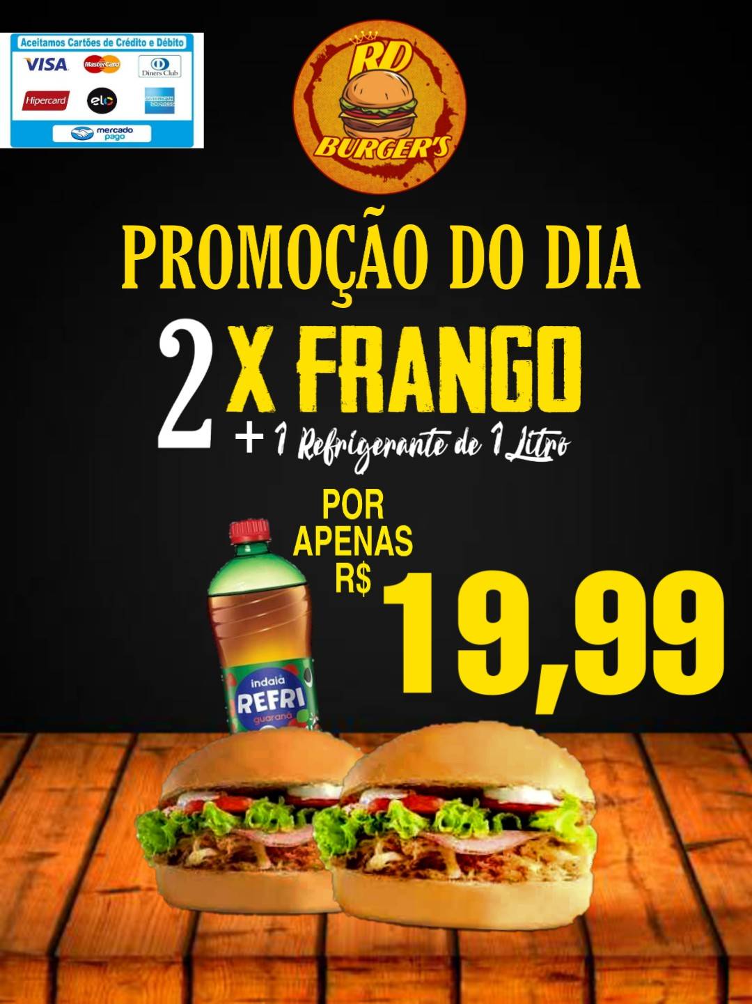 Menu at RD BURGER'S restaurant, Aracaju