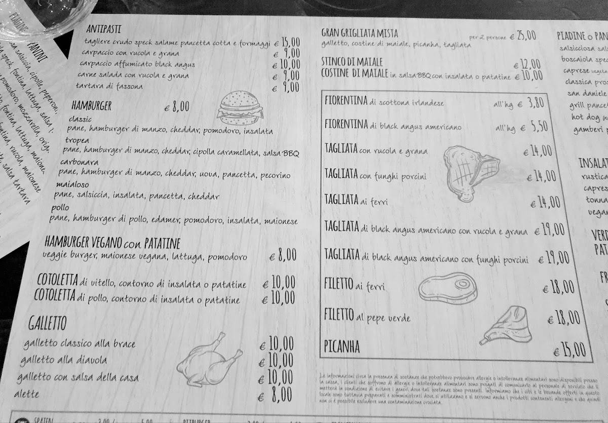 Menu at RISTORANTE BRACERIA PIZZERIA LA STALLA, Cerese