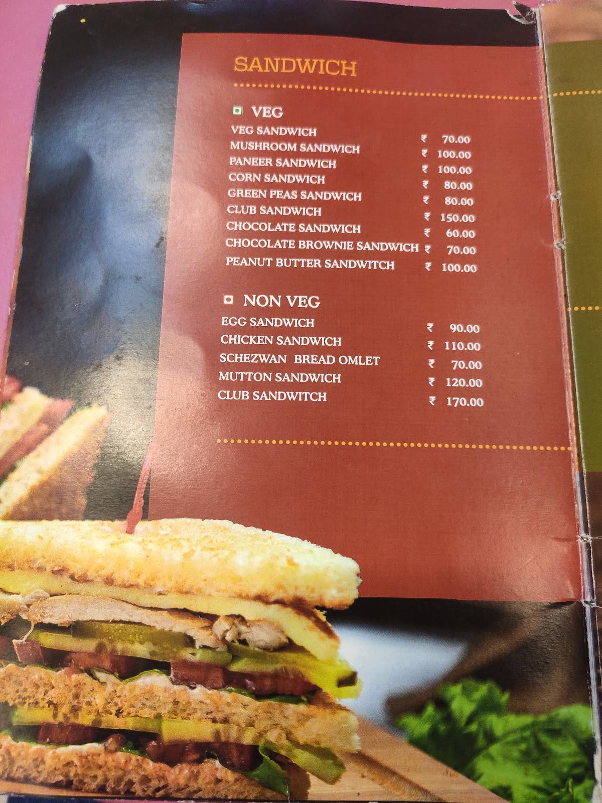 Menu at Raagam's Palate, Udumalpet