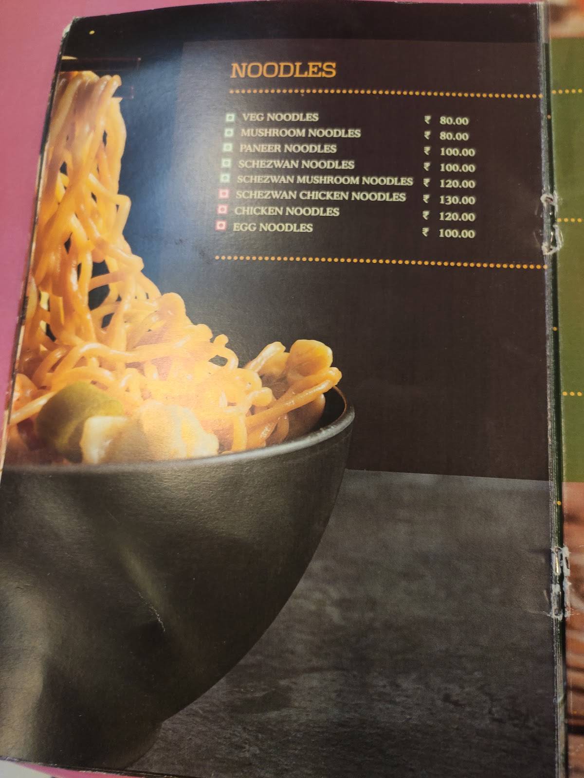 Menu at Raagam's Palate, Udumalpet
