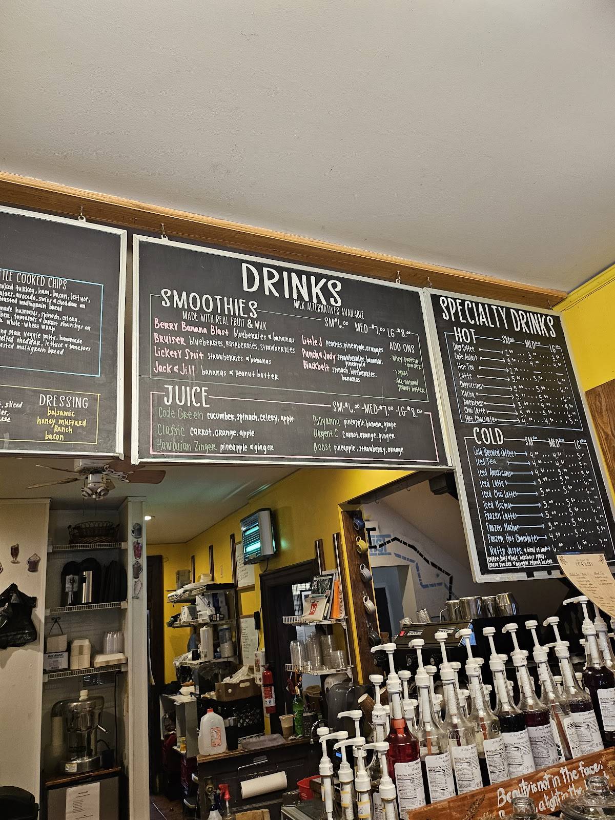 Menu at Ragged Edge Coffee House, Gettysburg, 110 Chambersburg St