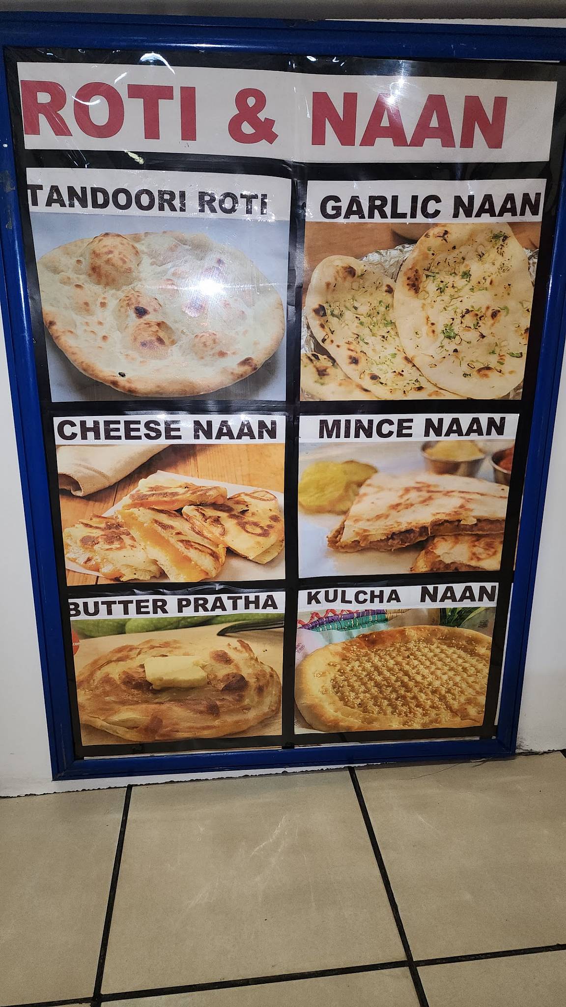Menu at Raja Indian Restaurant, Pretoria