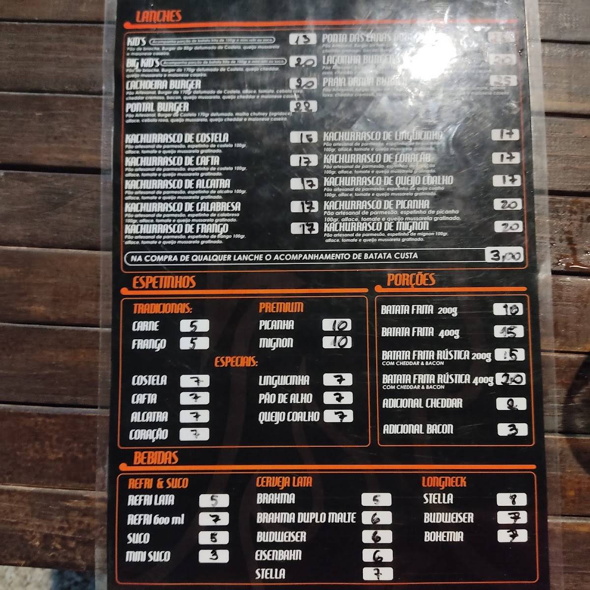 Menu em Rango na Brasa restaurante, Florianópolis