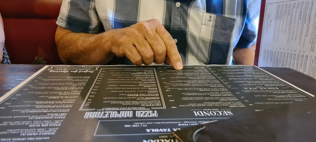 Menu at Remo's Italian restaurant, Port Elizabeth
