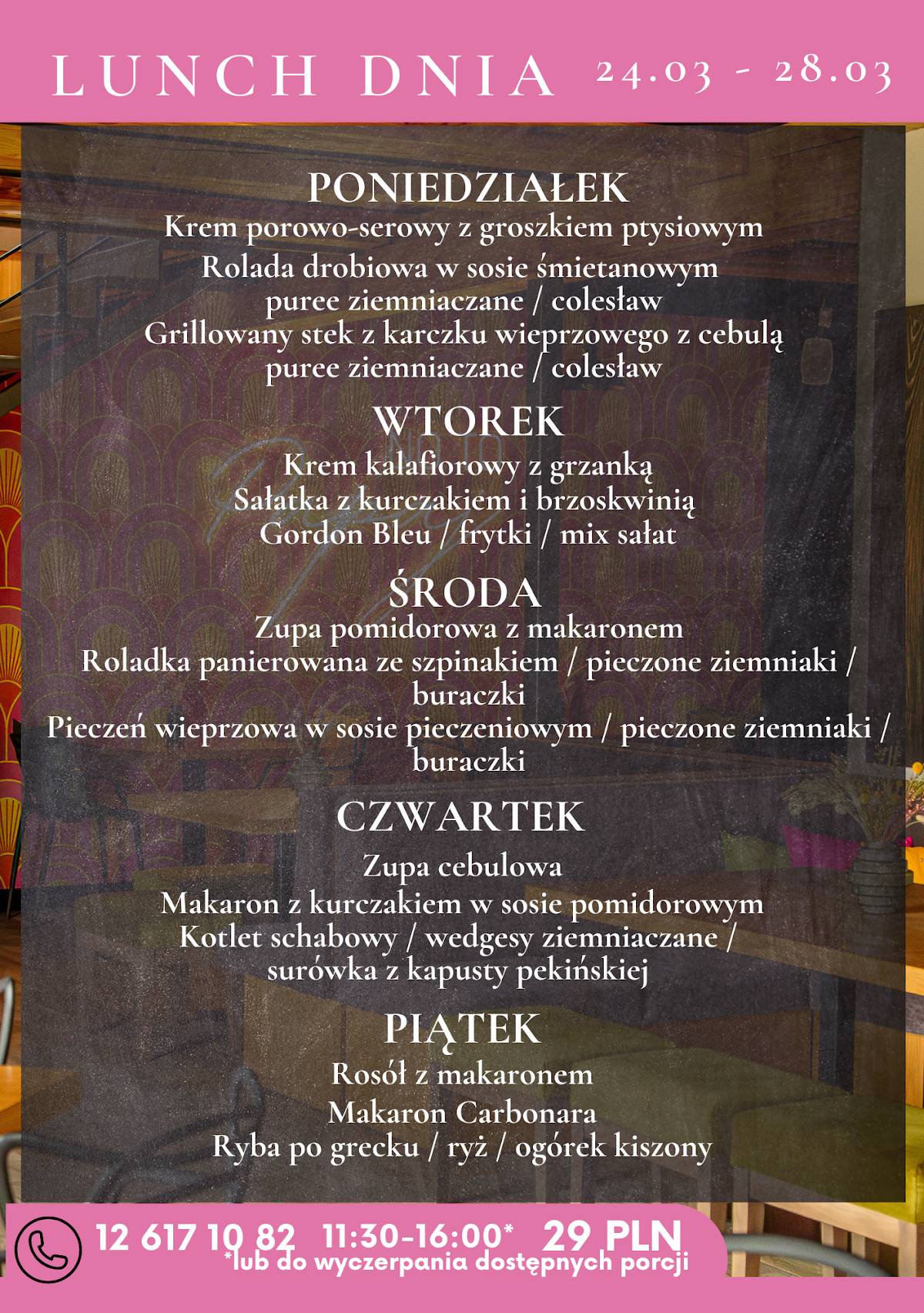 Menu at Restauracja notoPAPAJ restaurant, Krzywaczka