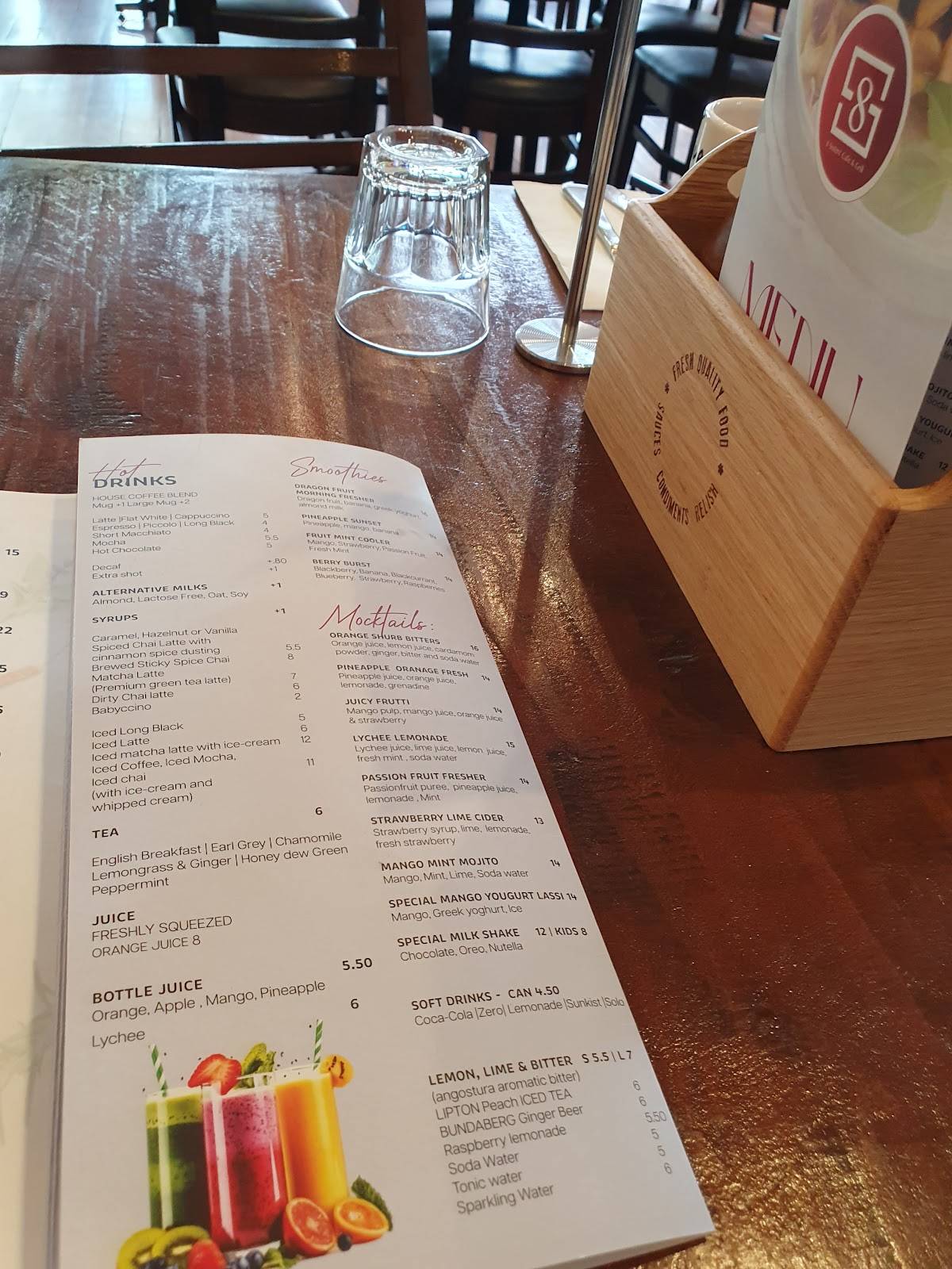 Menu at 8 Sisters Cafe and Grill, Bendigo