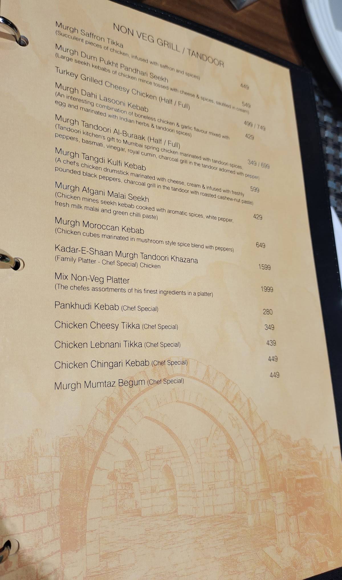 Menu at AL BURAAK, Vasai