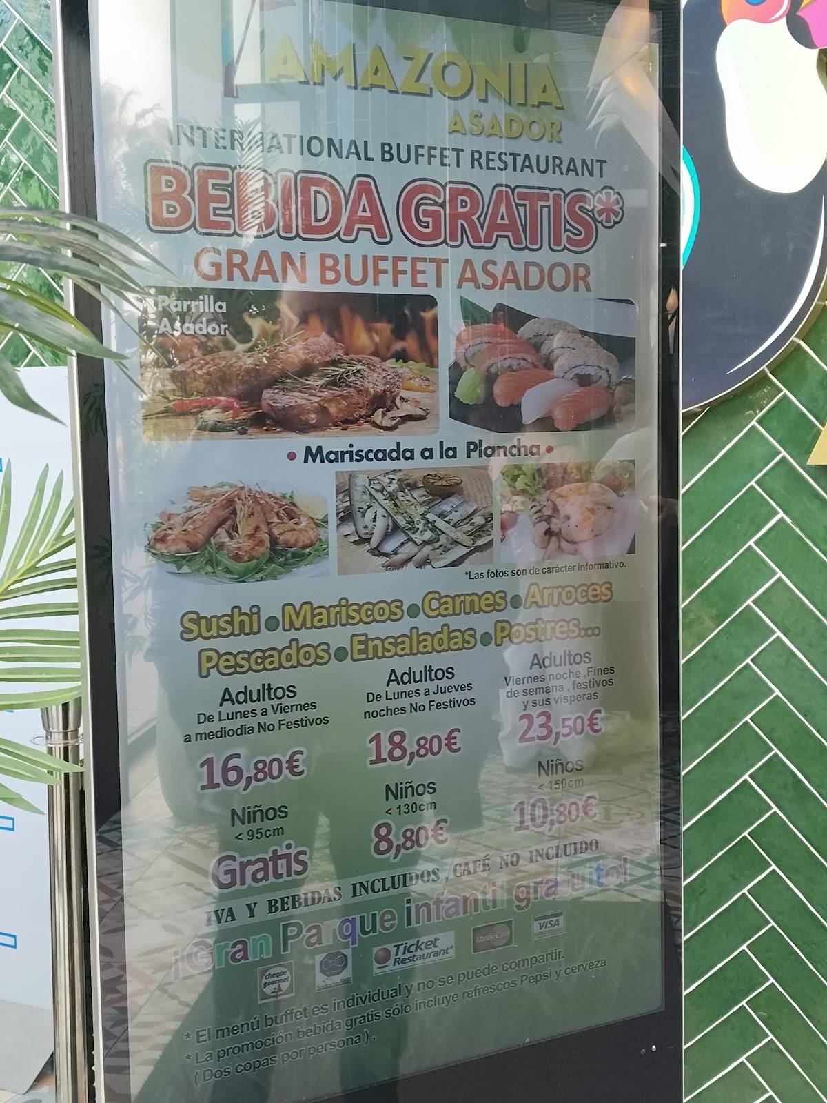 Carta del restaurante Amazonia Asador, Madrid
