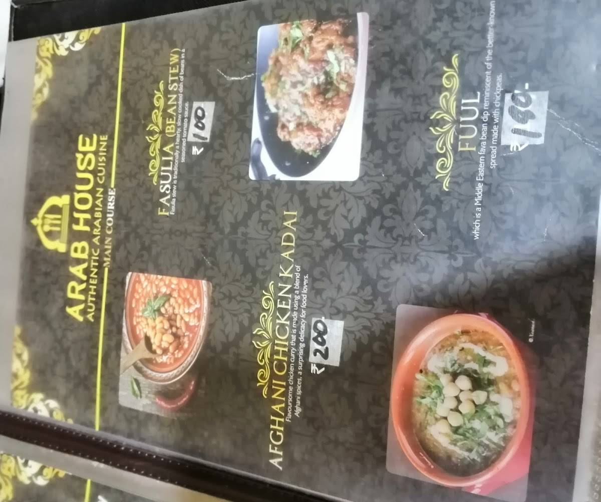 Menu at Arab house Restaurant, Hyderabad