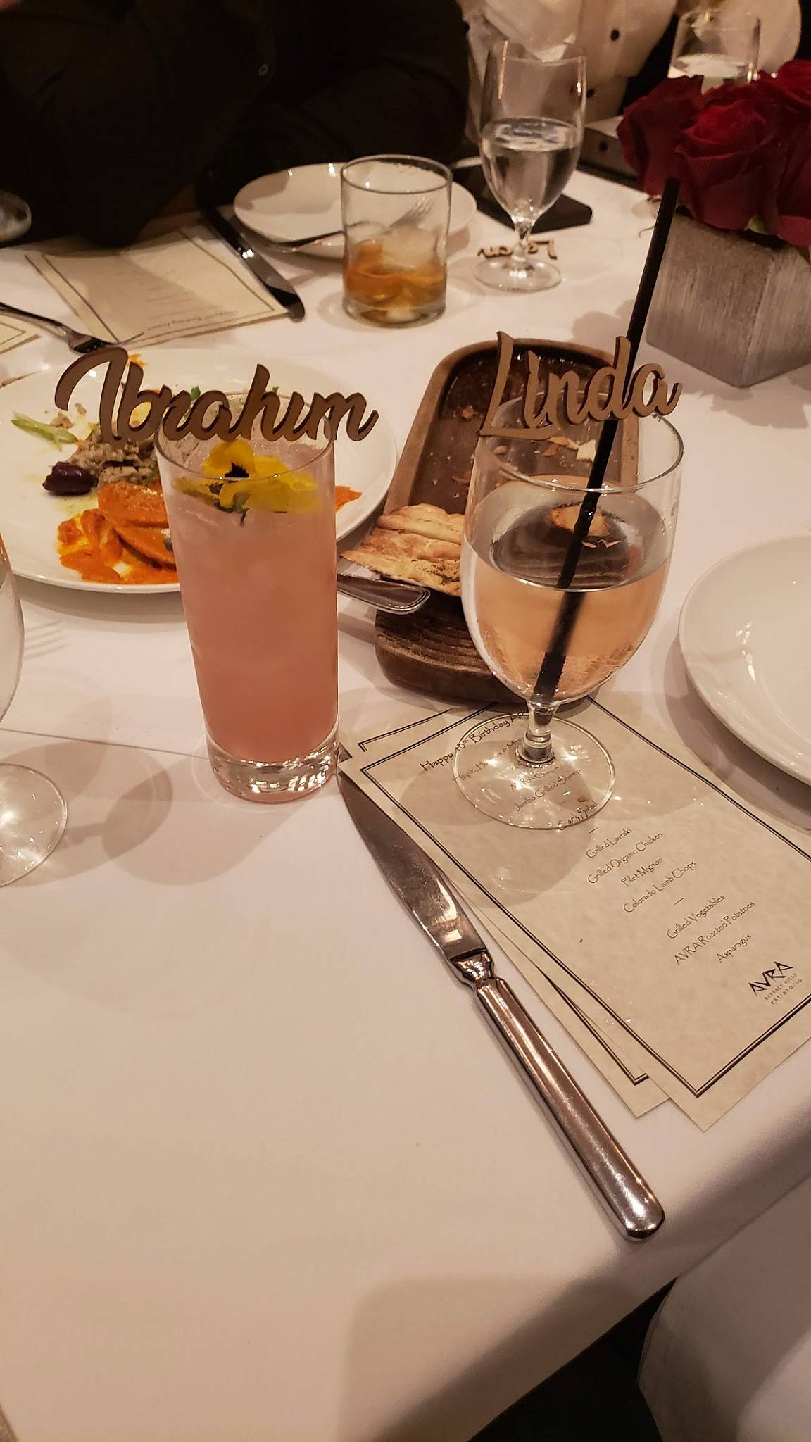 Menu at Avra Beverly Hills restaurant, Beverly Hills