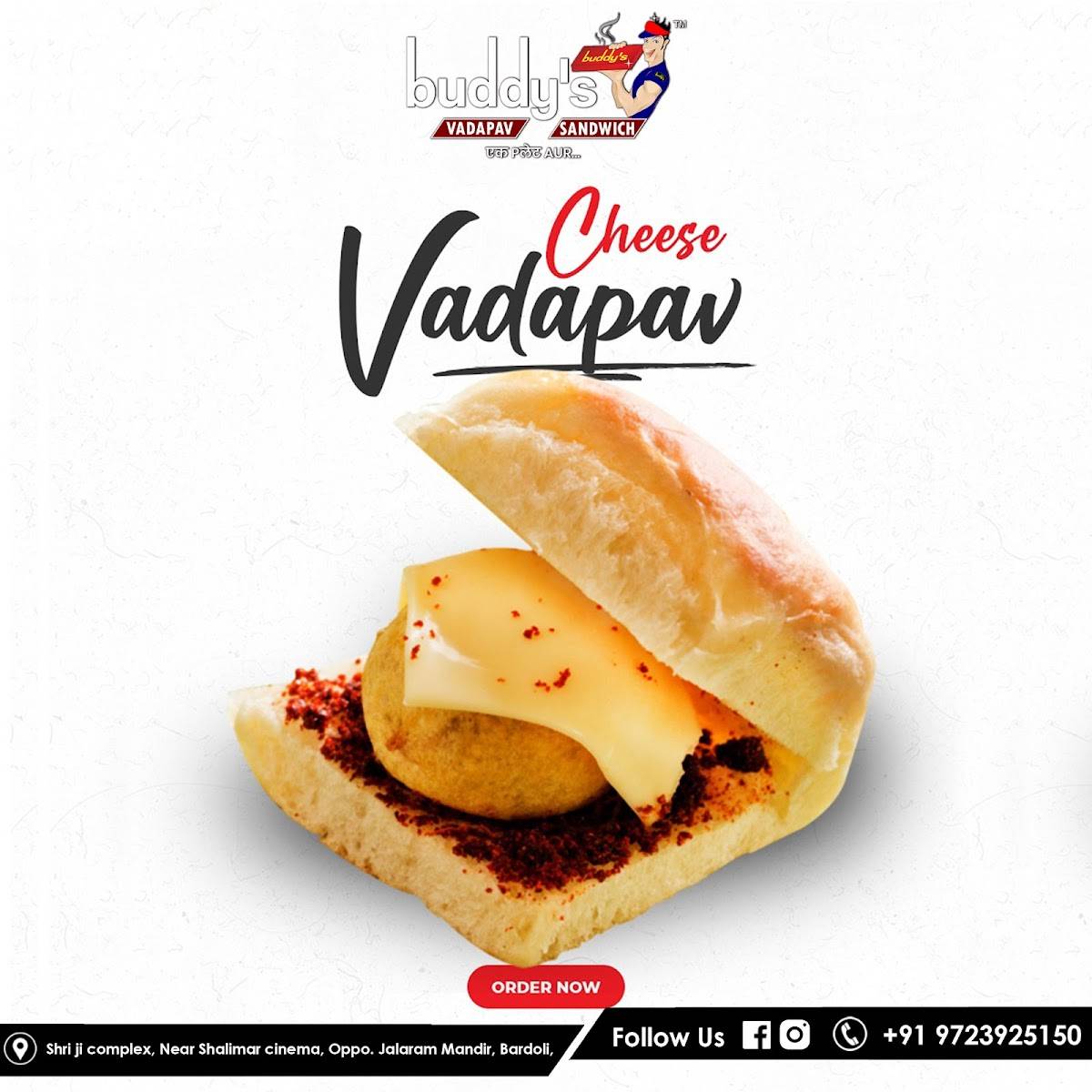 Menu at Buddy's vadapav & sandwich ( Bardoli ), Bardoli