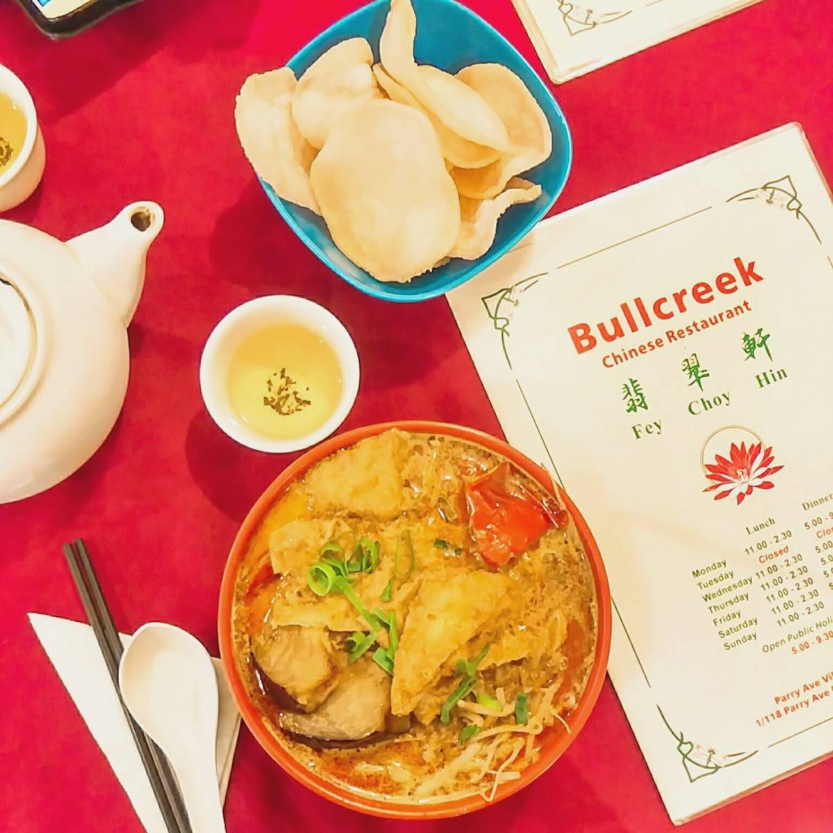 Menu at Bull Creek Chinese Restaurant, Bull Creek