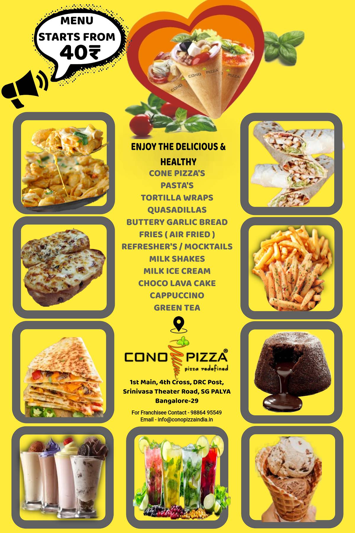 Menu at CONO PIZZA Christ College, Bengaluru