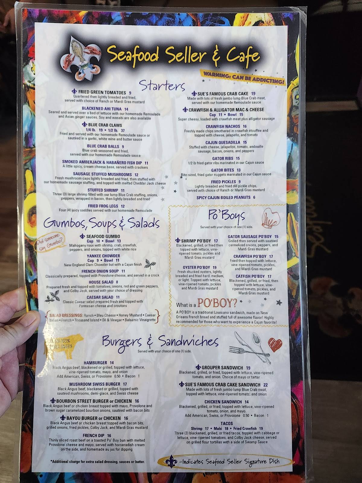 Menu at Cajun Jimmy's Seafood Seller & Cafe, Crystal River, 300 SE US ...