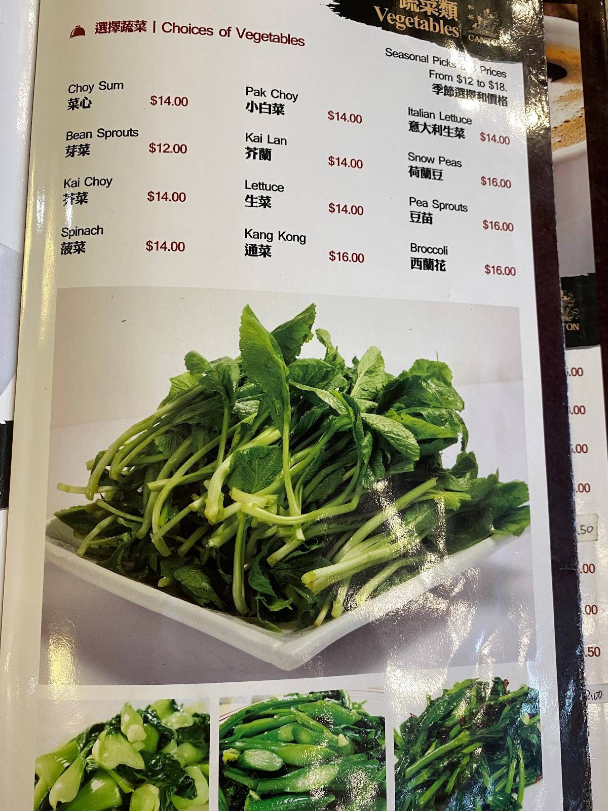 Menu at Canton Seafood Restaurant, Morley, 3b/243 Walter Rd W