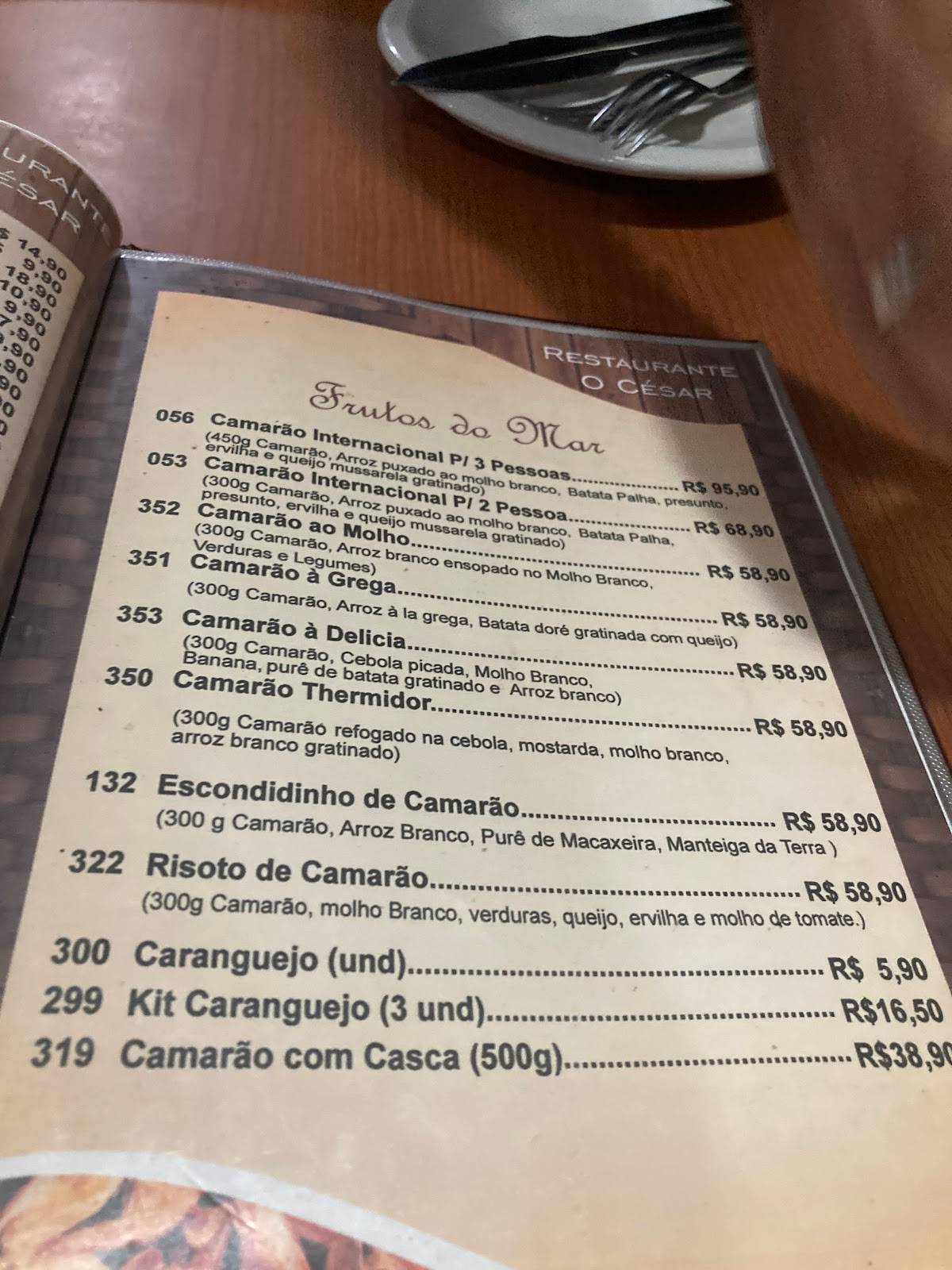 Menu em Cesar Grill restaurante, Fortaleza, R. Azevedo Bolão