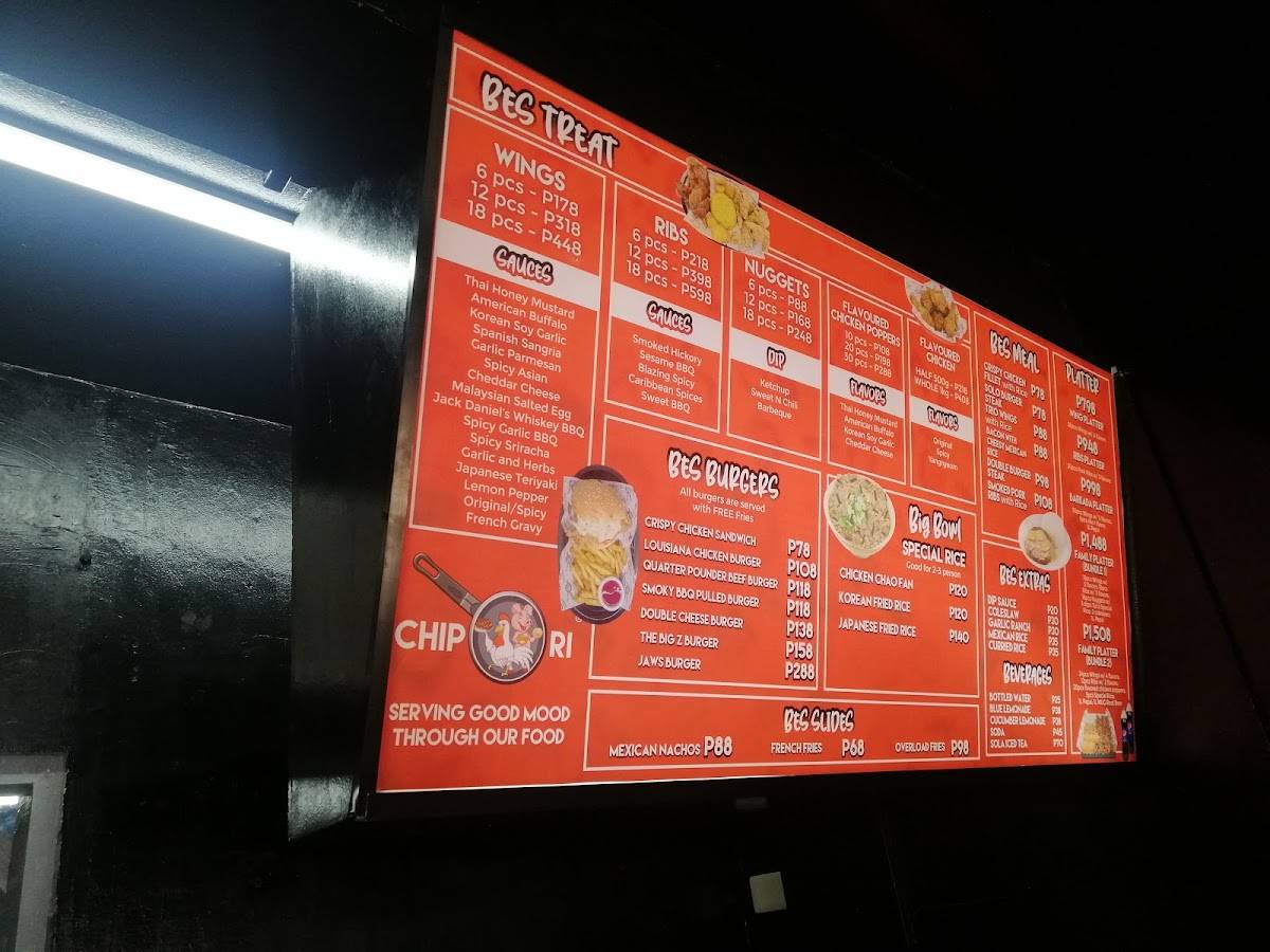 Menu at Chipori Marikina (Main Branch) restaurant, Marikina