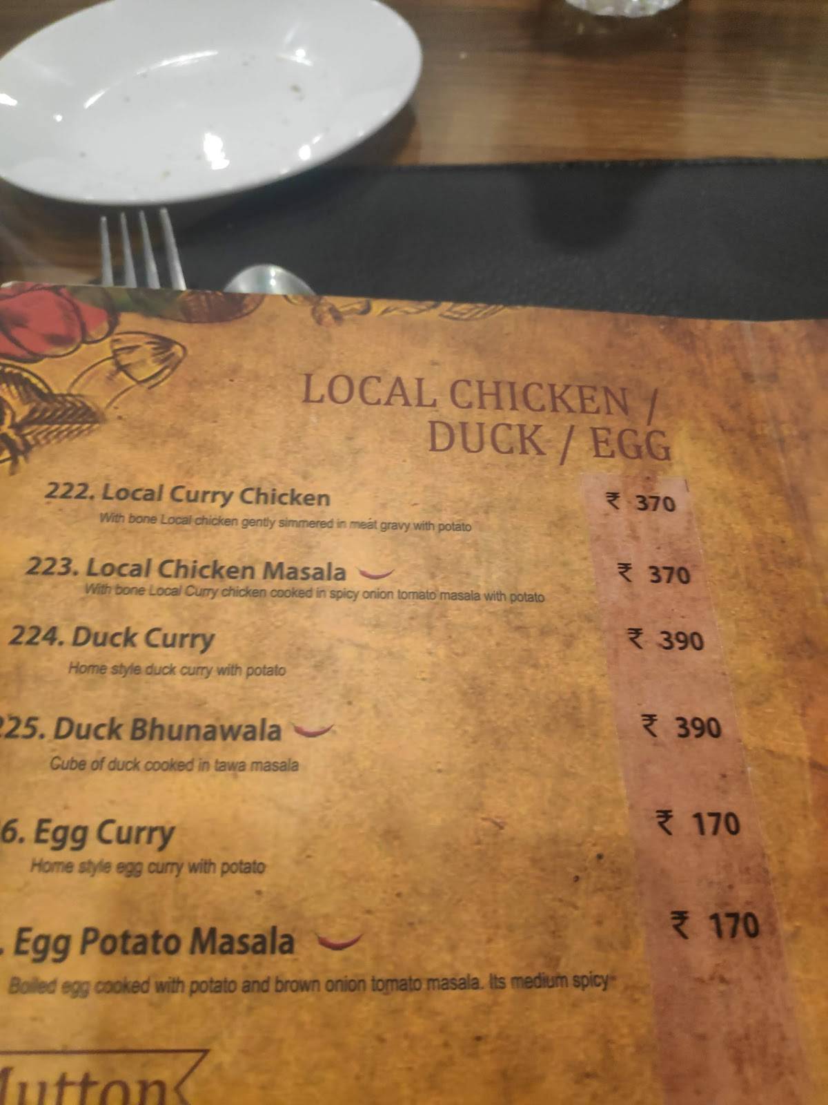 Menu at City Hut Family Dhaba, Shillong