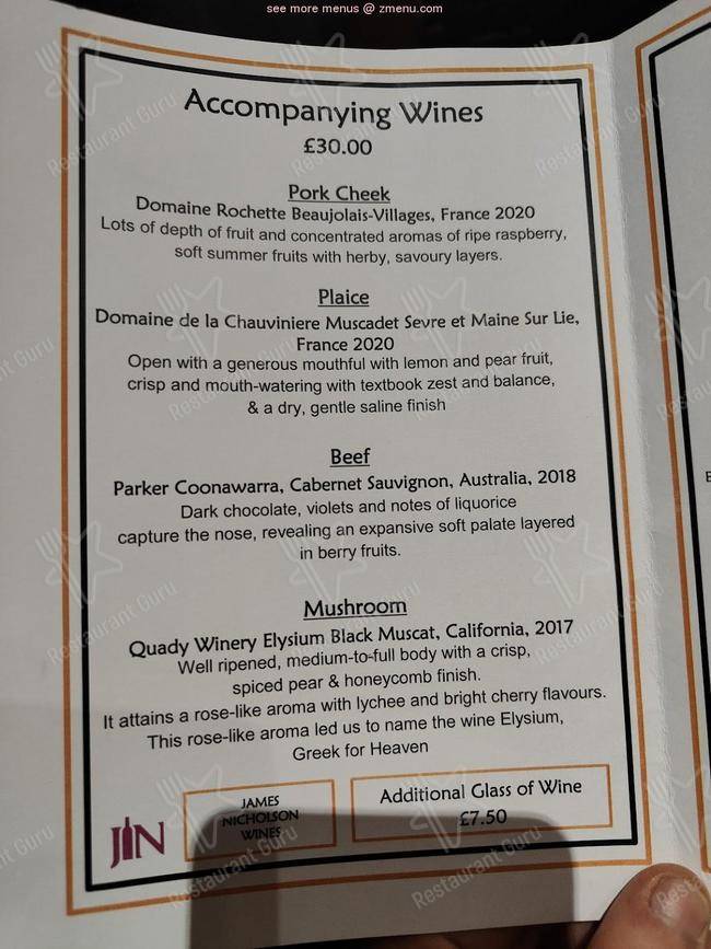 Menu at Dawsons Restaurant - Castledawson, Castledawson