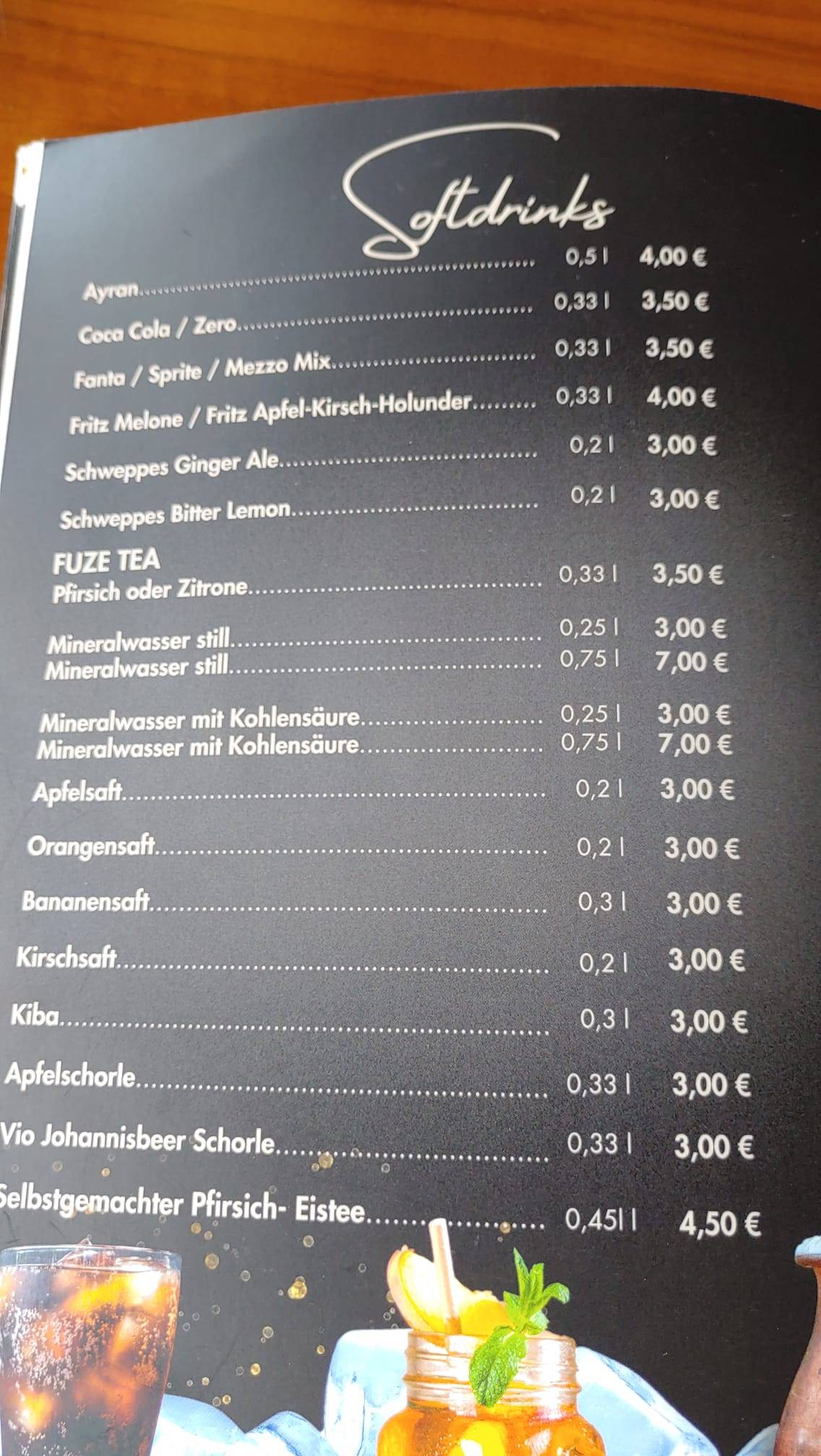 Speisekarte von Die Millis Emden restaurant, Emden
