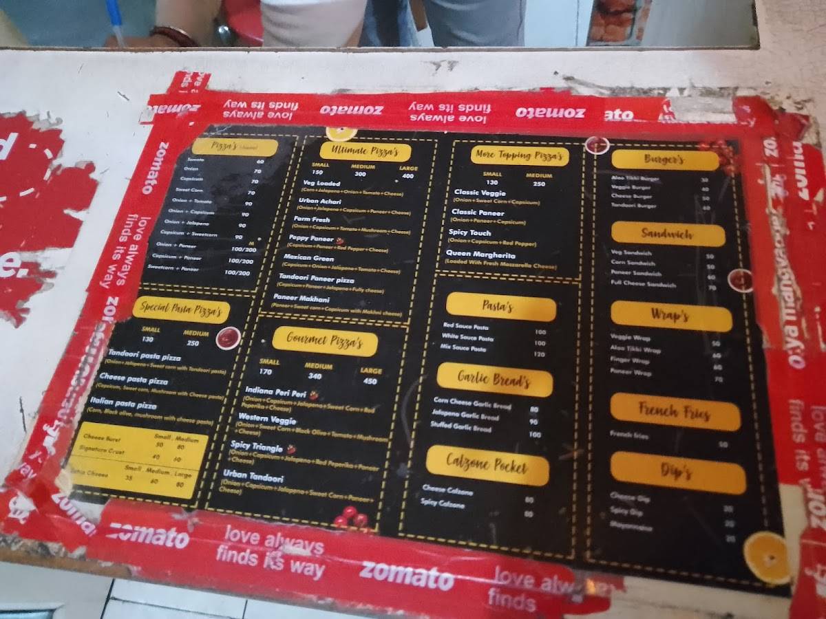 Menu at Domestic Pizza, Karnal