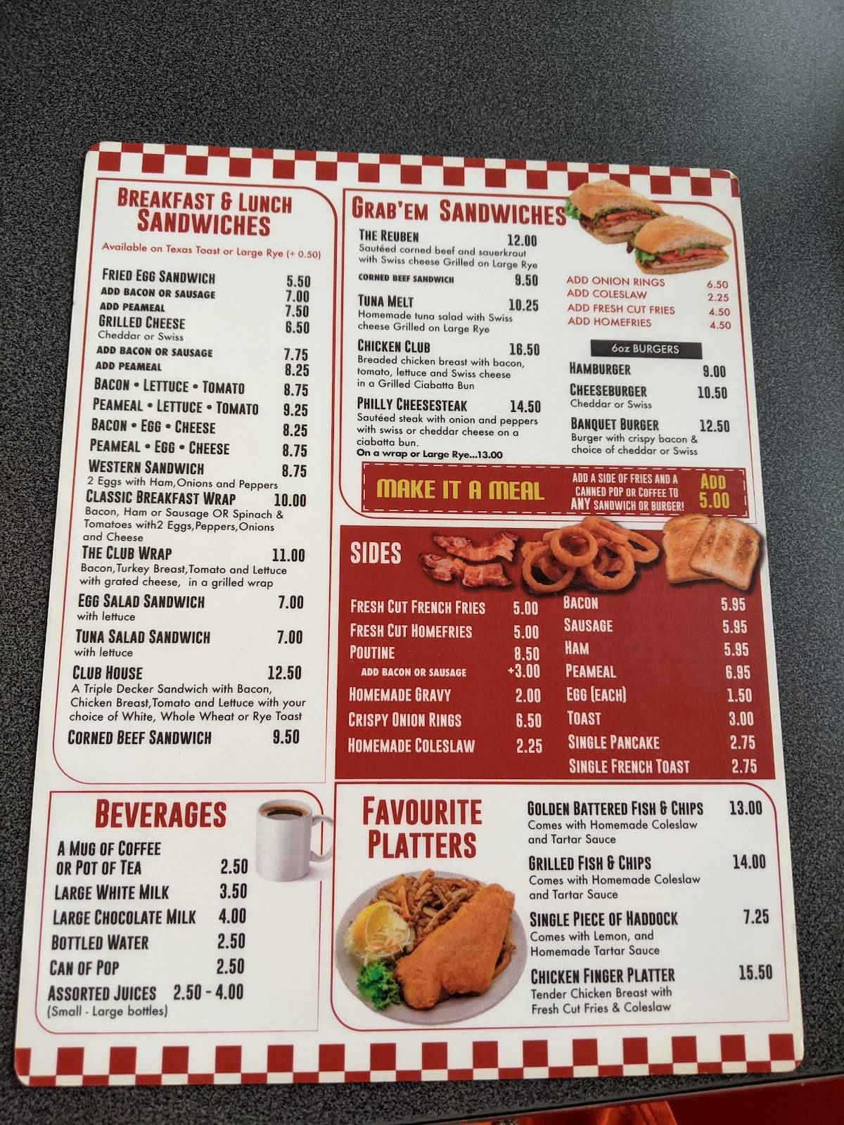 Menu at Donut Diner restaurant, Hamilton, Stone Church Rd E