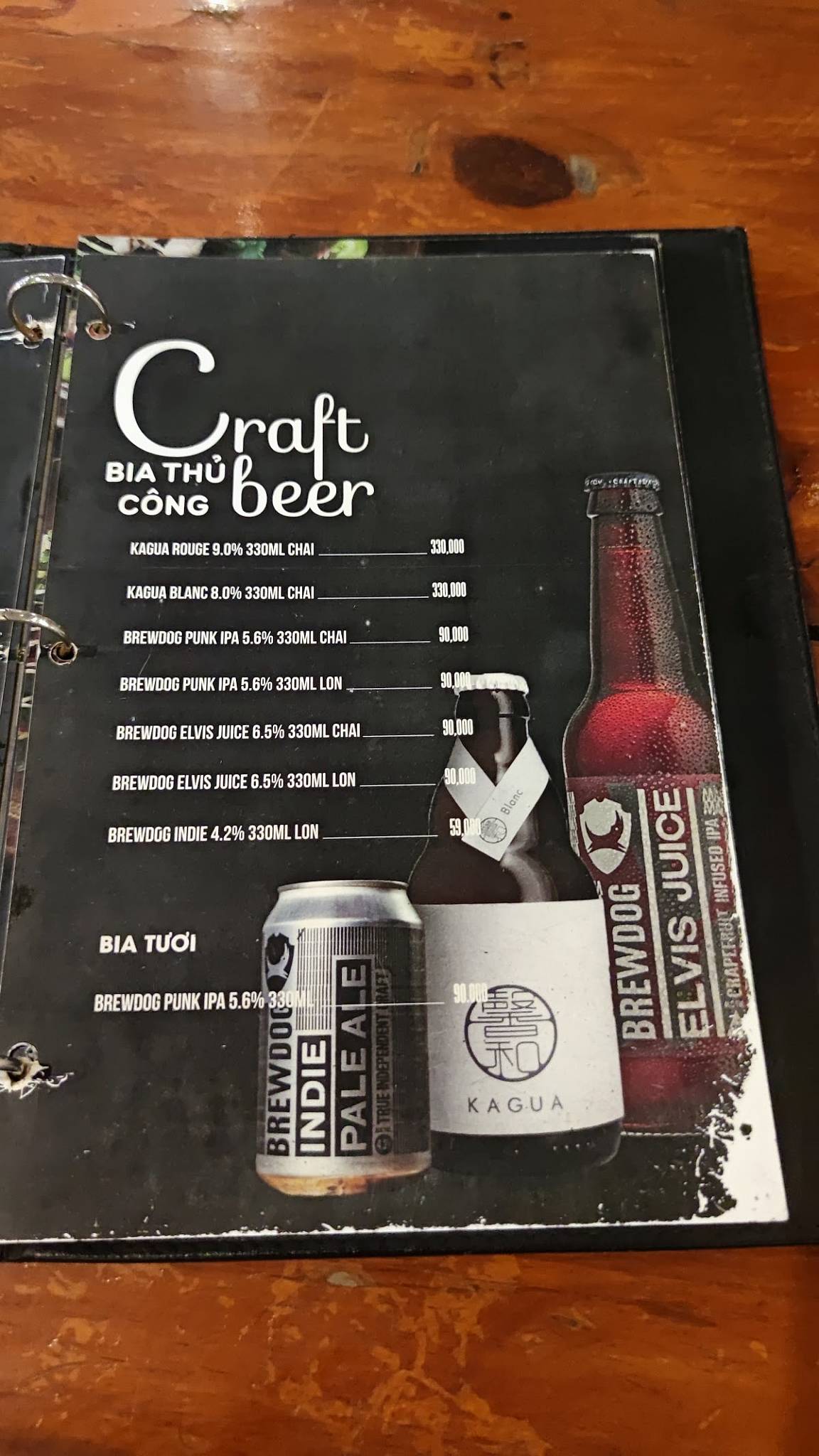 Carta del restaurante Draft Beer Danang Downtown (Euro Village), Đà Nẵng