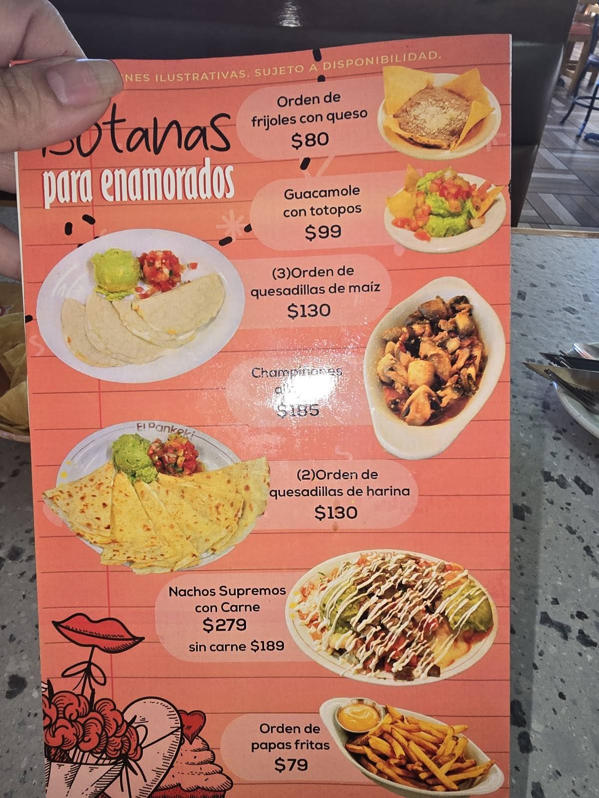 Carta del restaurante EL PANKEKI MONARCA, Tijuana