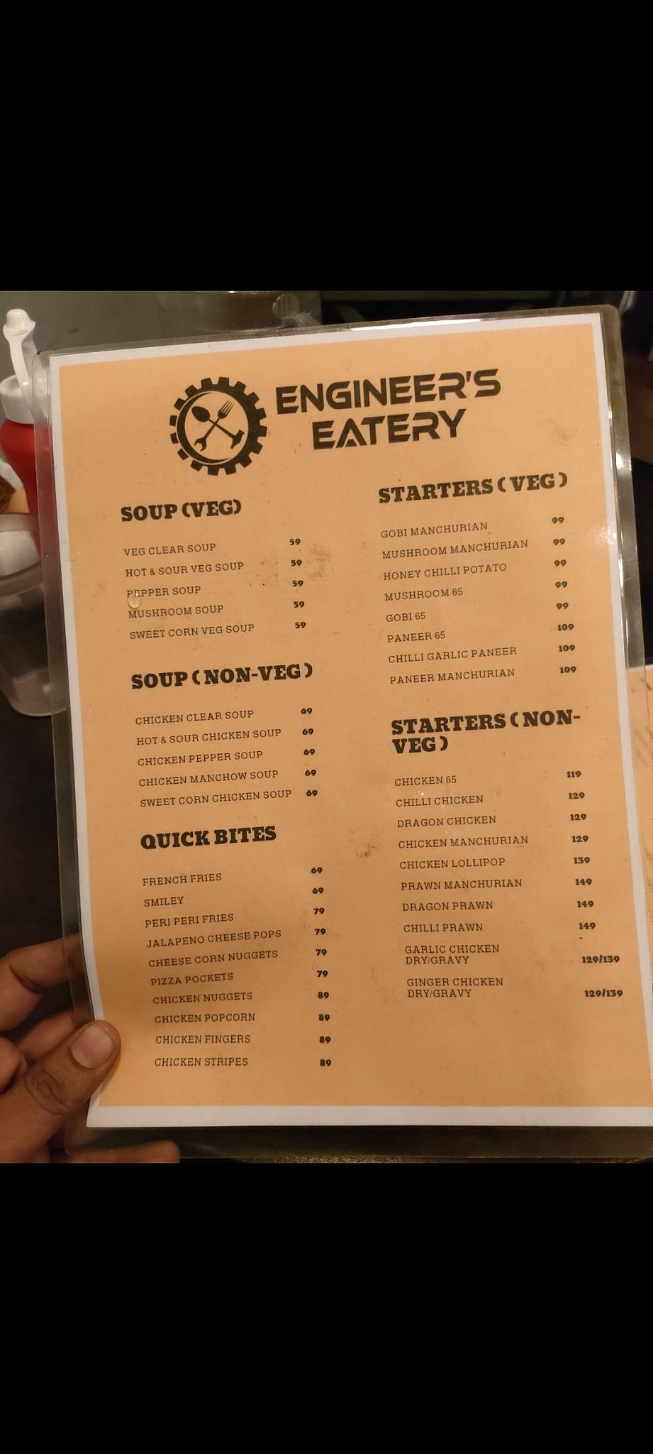 Menu at ENGINEER'S EATERY, Kanchipuram