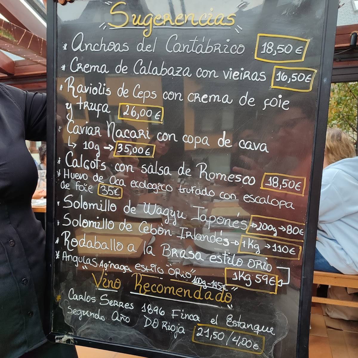 Carta de Restaurant El Molí, Vielha