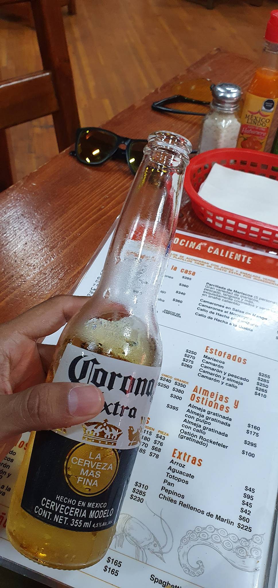 Carta de Restaurante El Primo Nava, Ensenada